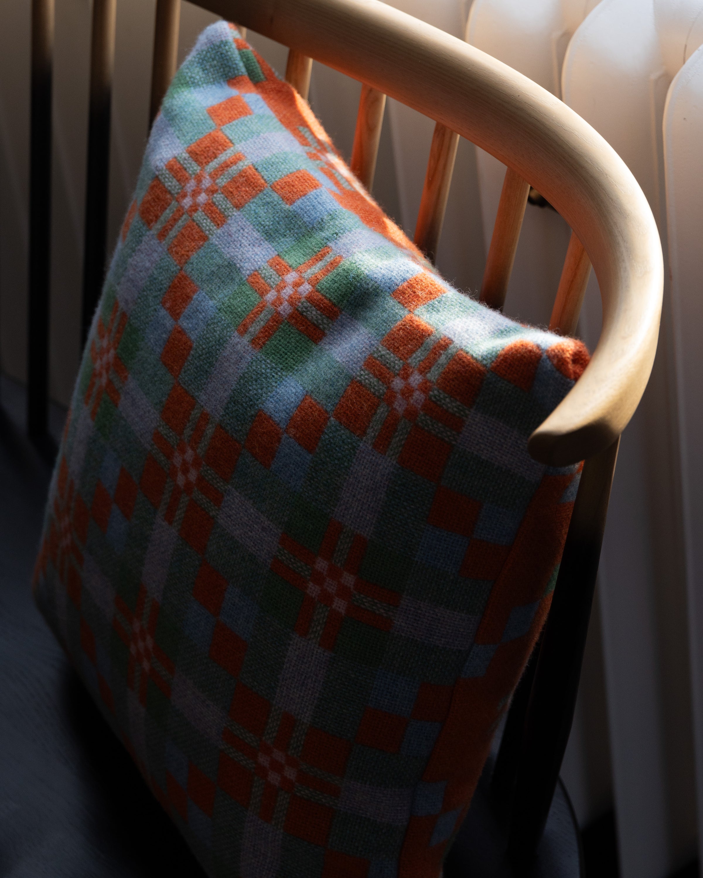 Traditional Welsh Blanket Cushion by Gladstone / Hellen