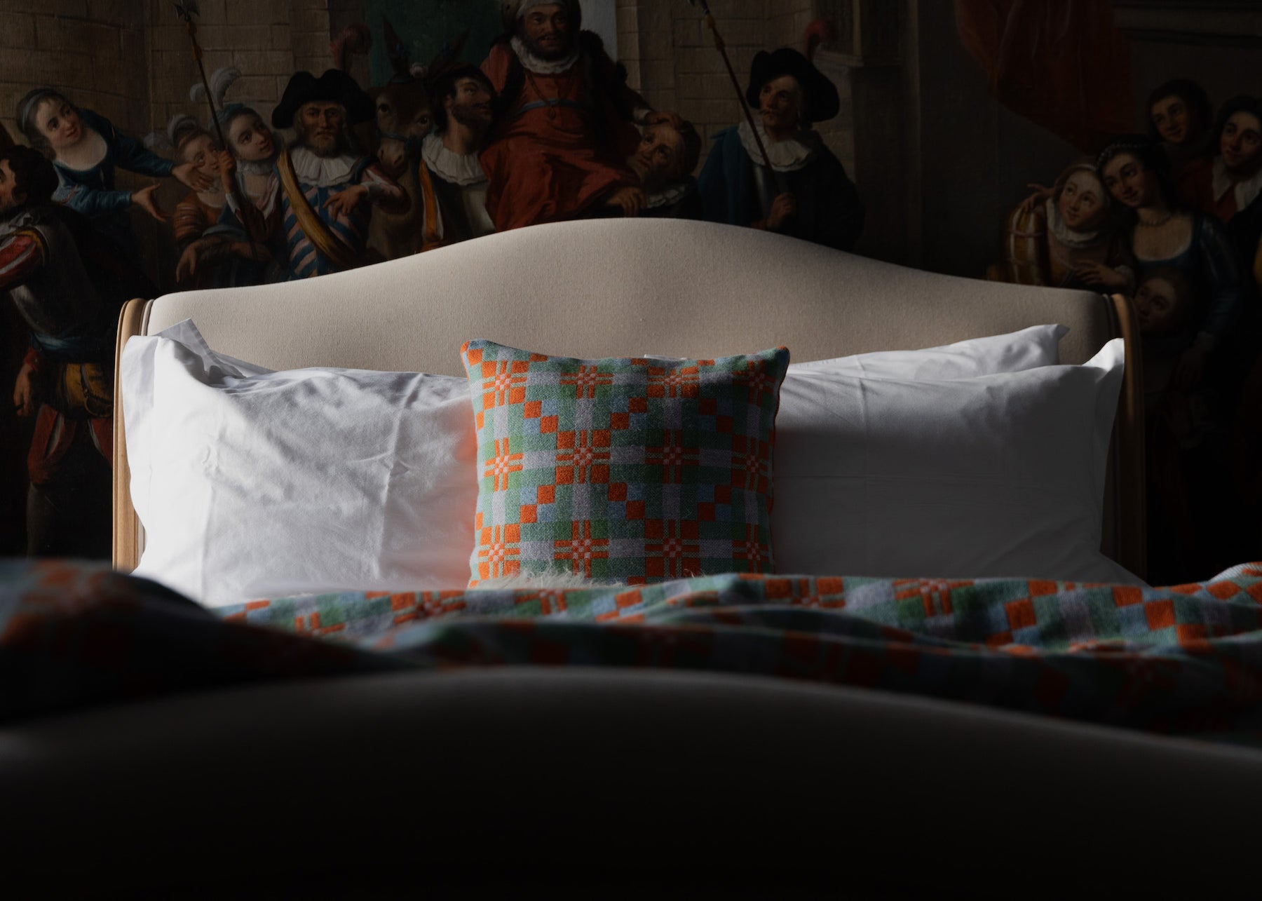 Traditional Welsh Blanket Cushion by Gladstone / Hellen