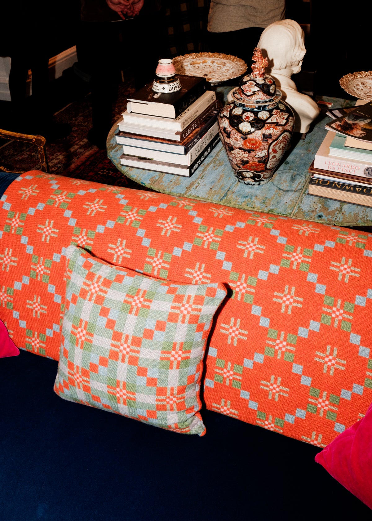 Traditional Welsh Blanket Cushion by Gladstone / Hellen