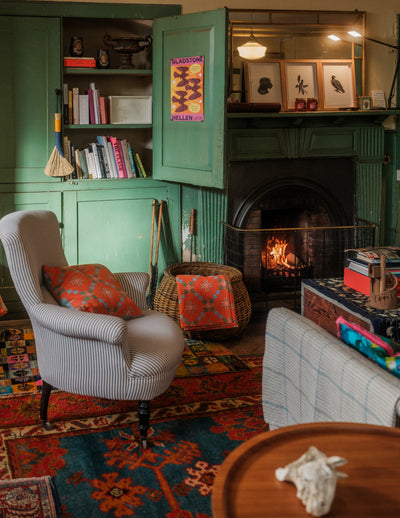 Traditional Welsh Blanket Cushion by Gladstone / Hellen